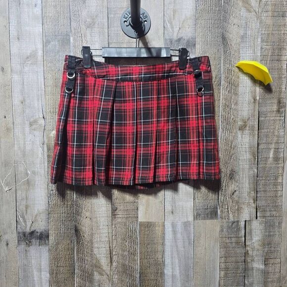 Tripp nyc | Skirts | Tripp Nyc Vintagey2k Red Plaid Micro Mini Pleated ...